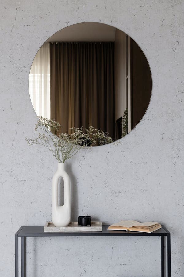 Reflection of Modern Living Room Interior Stock Image - Image of ...