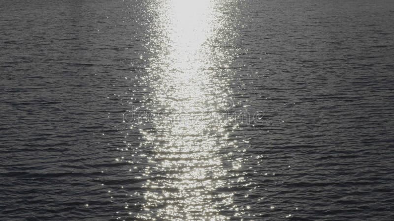 Reflection of the Moon in the Sea. Full Moon at Night Reflected in the ...