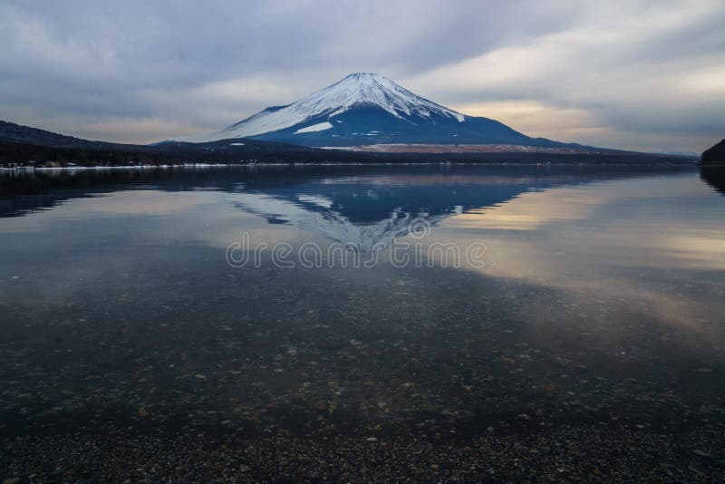 Reflection of Mount Fuji stock photo. Image of fujiyama - 37129718