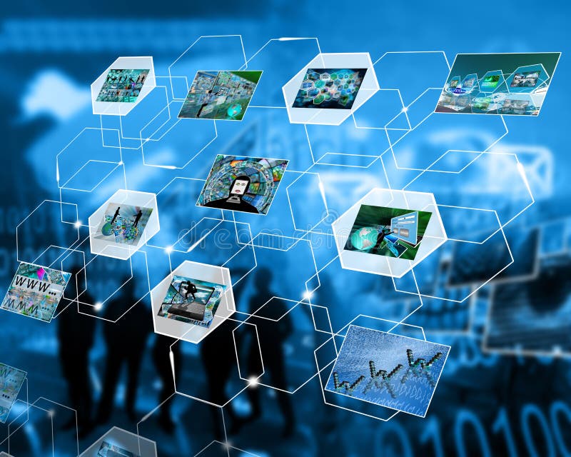 Reflection in the network stock illustration. Illustration of concept ...