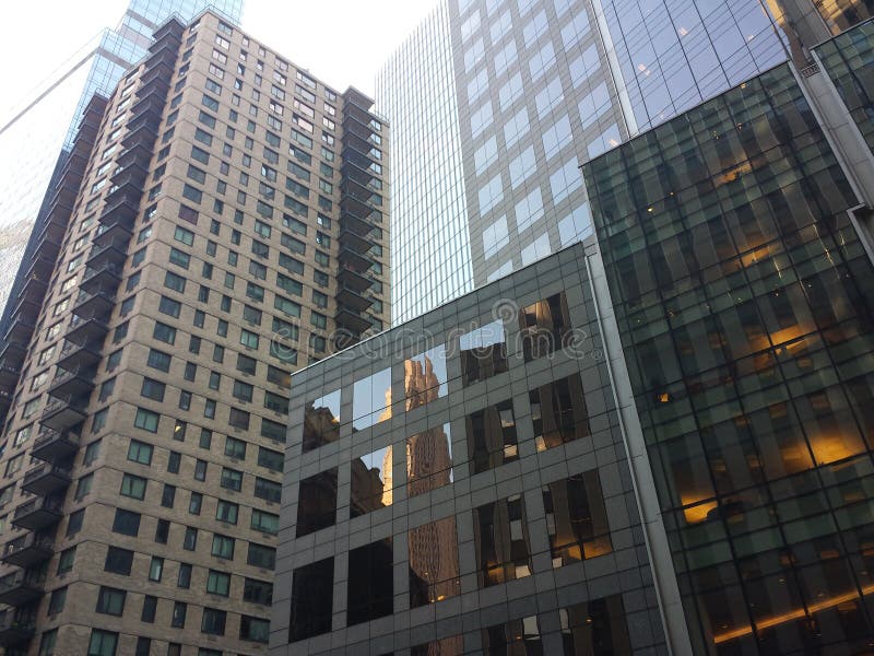 Reflection of a Nyc Building Stock Photo - Image of building, skyline ...
