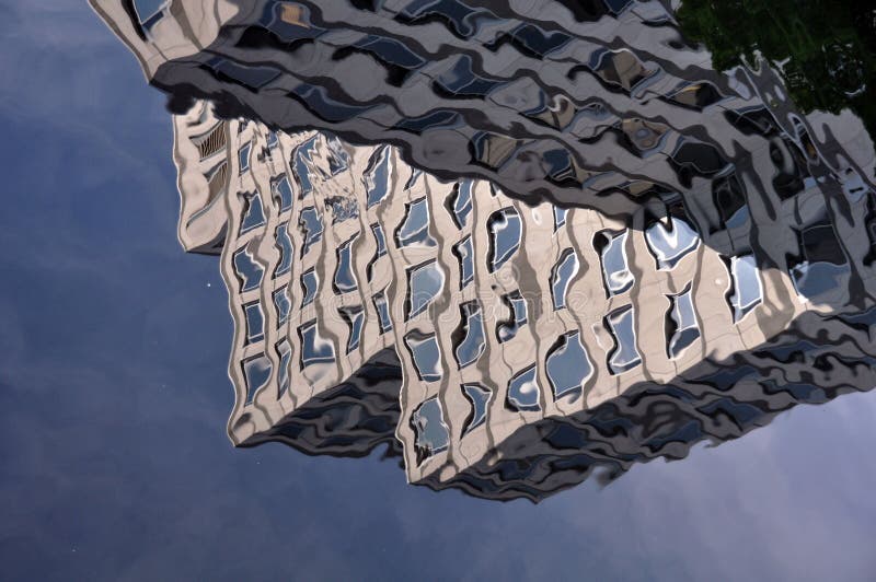Reflection of office block stock image. Image of glass - 36684037