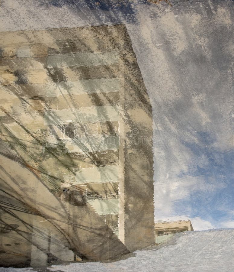 Reflection of Office Building Stock Image - Image of design, light ...