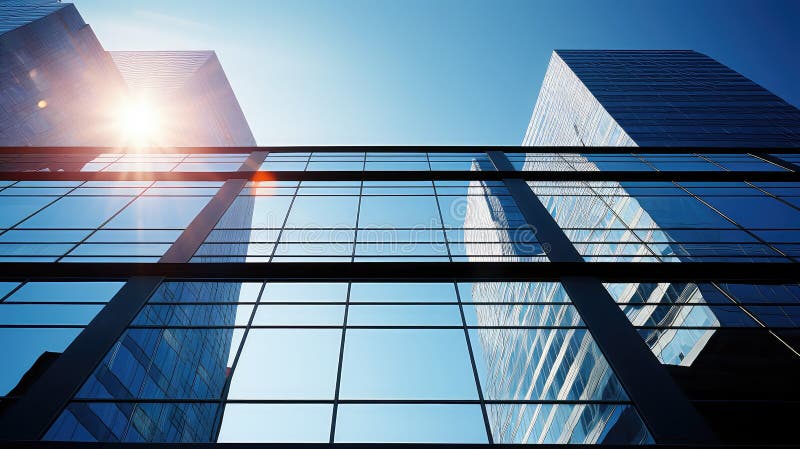 Reflection office sun stock illustration. Illustration of beautiful ...