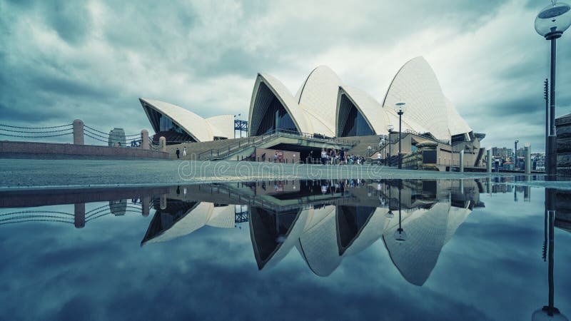 Reflection Opera House Sydney Art Piece 2019 Editorial Stock Image ...