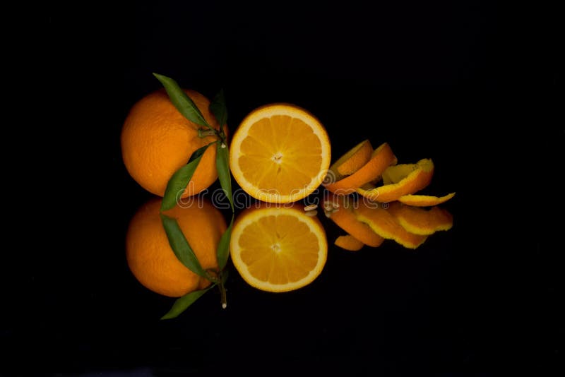 Orange in the dark stock photo. Image of black, blackbackground - 47092620