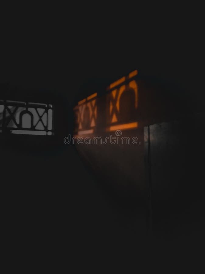 The Reflection of the Orange Light of the Sun in the Afternoon Stock ...