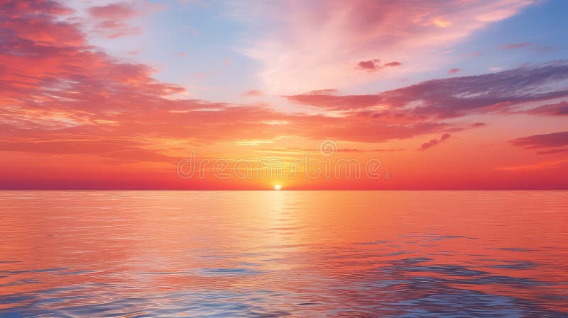 Reflection orange solid stock illustration. Illustration of peaceful ...