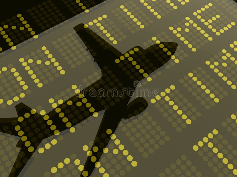 Reflection Plane Departures Arrivals Stock Illustrations – 5 Reflection ...