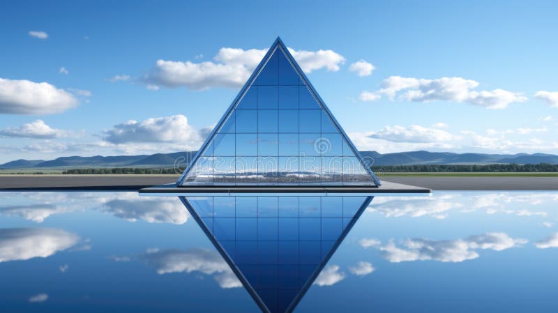 A Reflection of a Plane in a Pool of Water. Generative AI Image. Stock ...