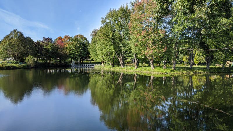 Reflection in Plessisville, Quebec Stock Image - Image of plessisville ...