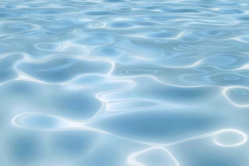 A Reflection of a Pool of Water in the Sun. Ripple Water in the Pool ...