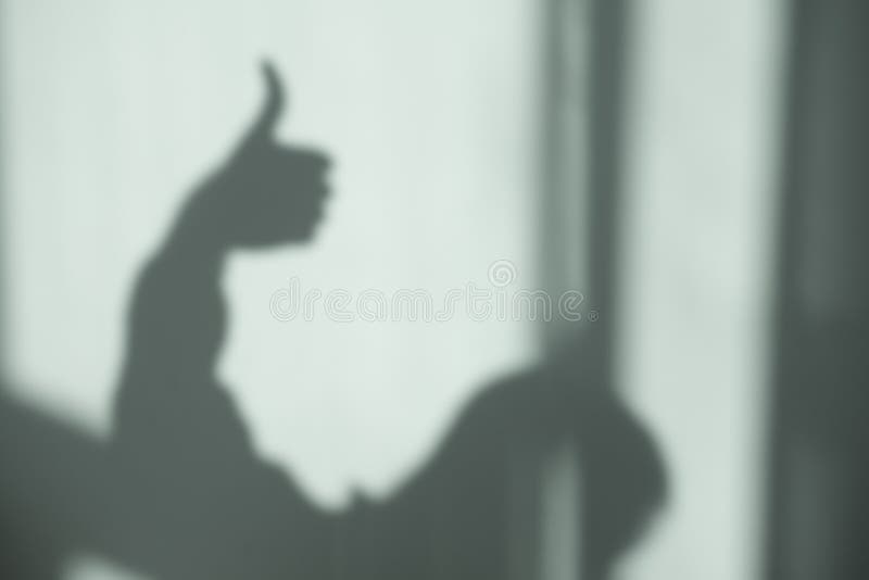 Reflection of a Raised Thumb Up with a Raised Hand Stock Image - Image ...