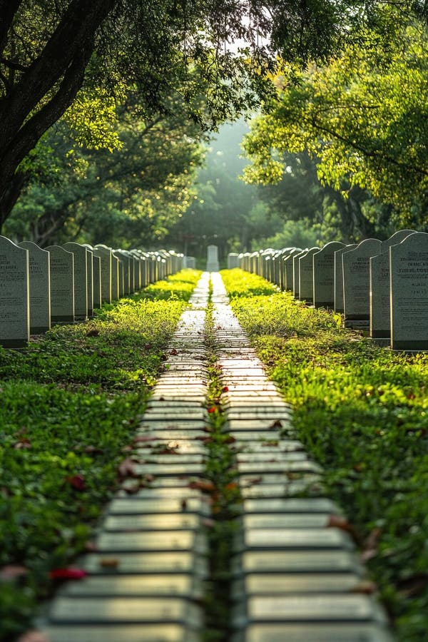Reflection and Remembrance at a Military Cemetery Surrounded by Nature ...