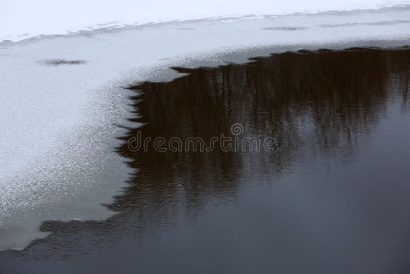 Freezing river stock photo. Image of grass, banks, tree - 131842290
