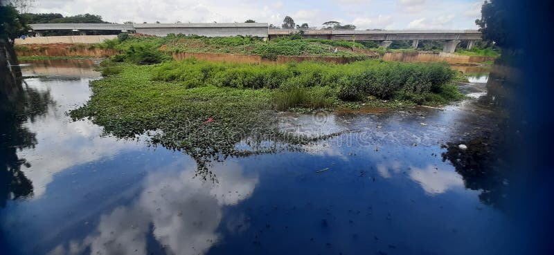 Reflection of river side stock photo. Image of reservoir - 261764162