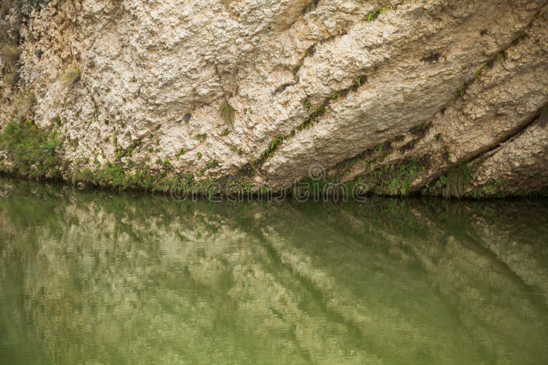 Reflection of Rocks in Water Stock Image - Image of formation, river ...
