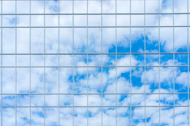 Clouds on Glass Building stock photo. Image of texture - 12676936