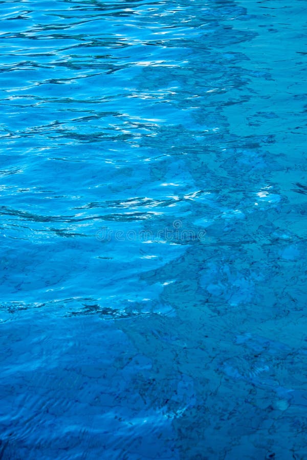 Reflection of Sky on the Moving Water Surface in the Pool Stock Image ...