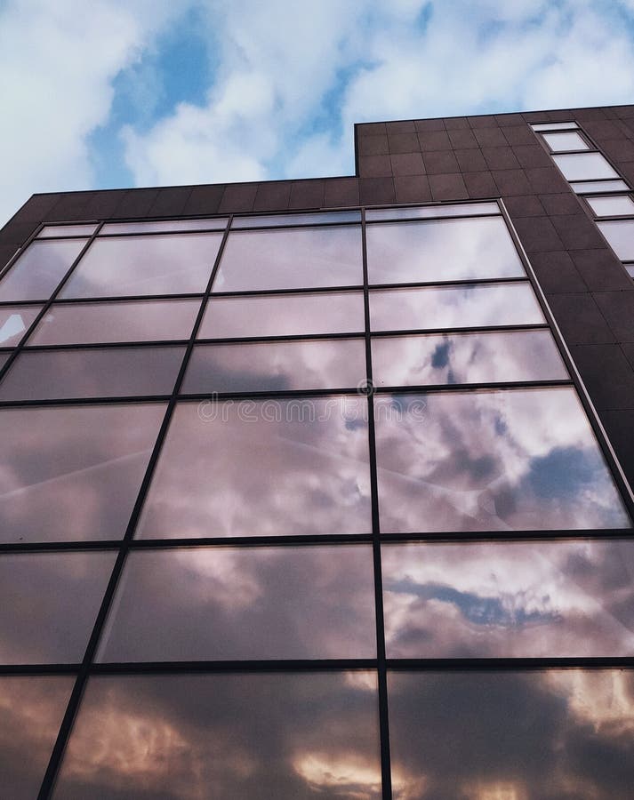 Reflection of Sky, Sunset Sky, Reflection, Building, Architecture Stock ...