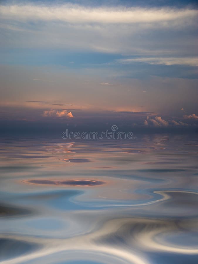 Reflection of Sunset in Water Stock Illustration - Illustration of ...