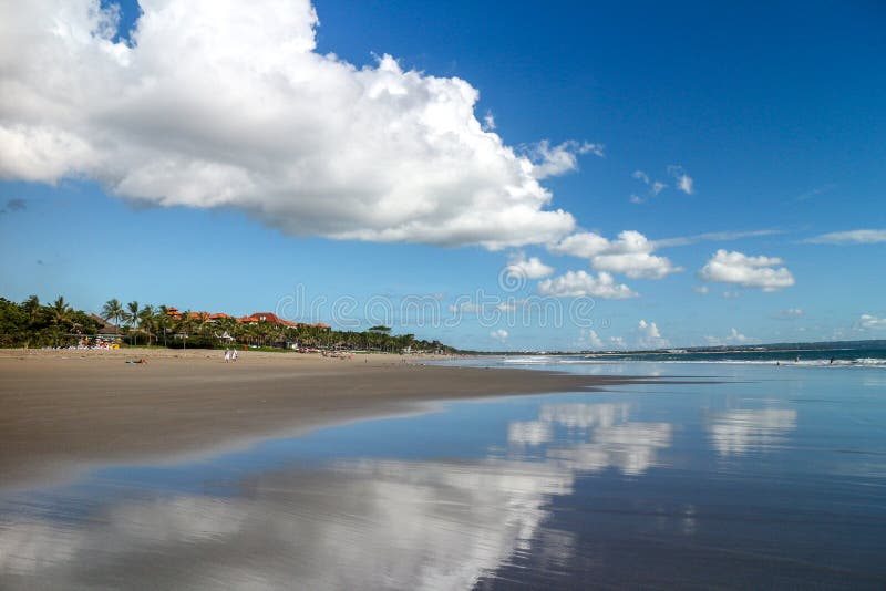 Reflection of Sky in the Water in Bali, Indonesia Stock Photo - Image ...