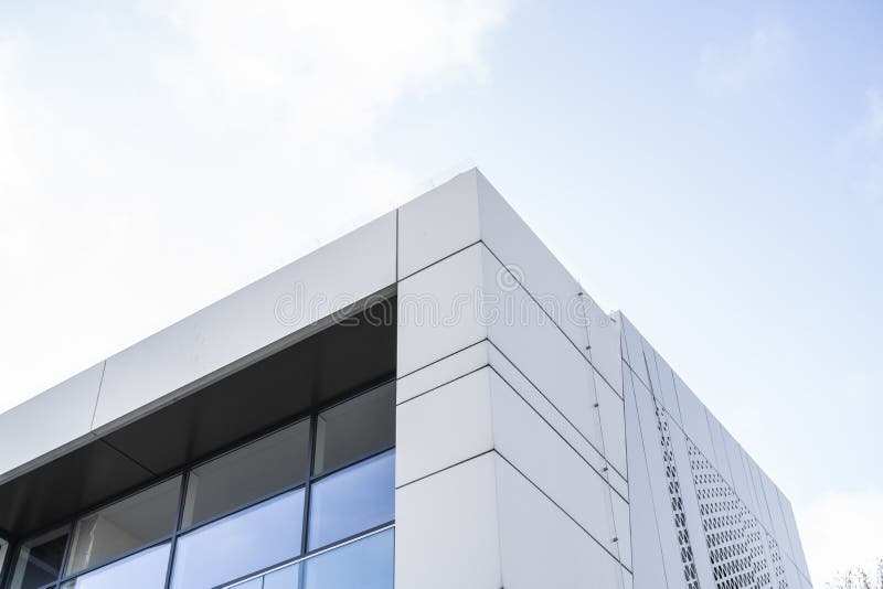Reflection of the Sky in the Windows of a Building. Perspective and ...