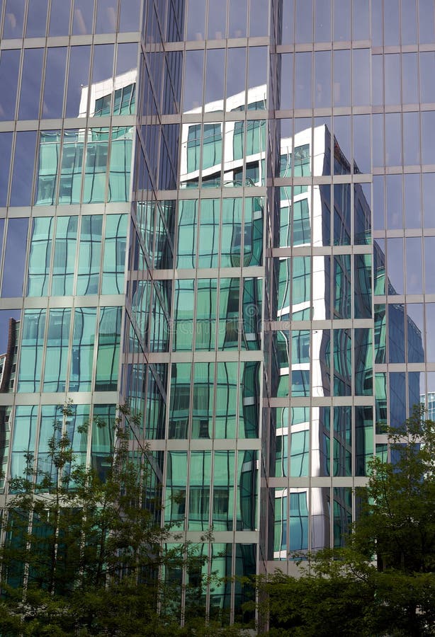 Reflection of Skyscraper stock image. Image of downtown - 10770251