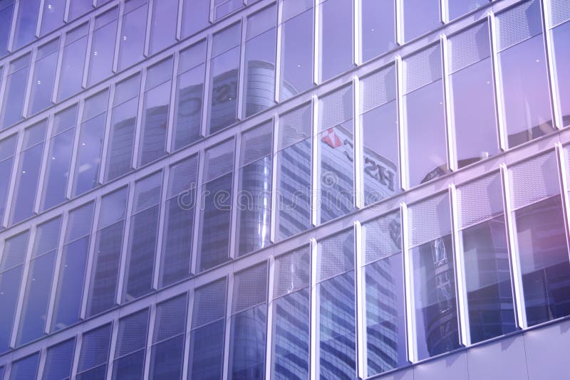 Reflection of a Skyscraper in Office Building Windows Editorial Image ...