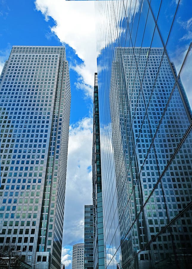 Reflection of a Skyscraper on Another Skyscraper`s Windows Nearby ...