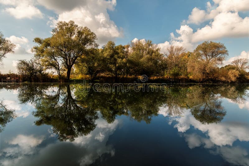 Reflection stock photo. Image of tree, river, water, colors - 57256598