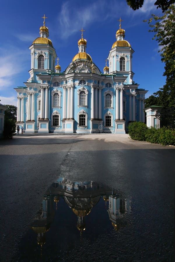 Reflection of St. Nicholas Naval Cathedral Stock Image - Image of naval ...