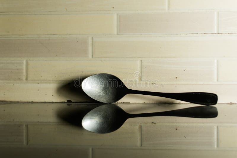 Reflection of a Stainless Steel Spoon Stock Image - Image of silverware ...