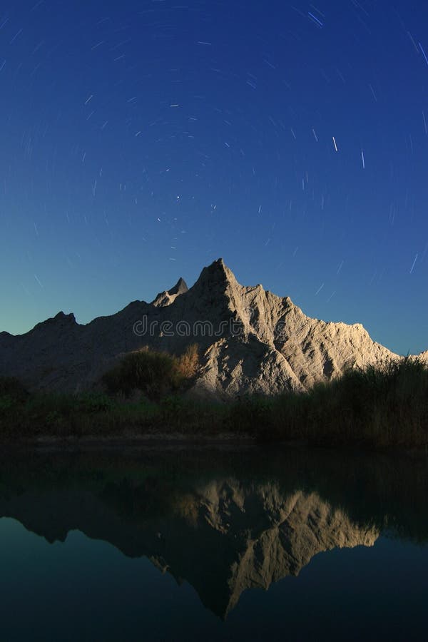 Reflection of Star and Mountain Stock Image - Image of blue, cycle ...