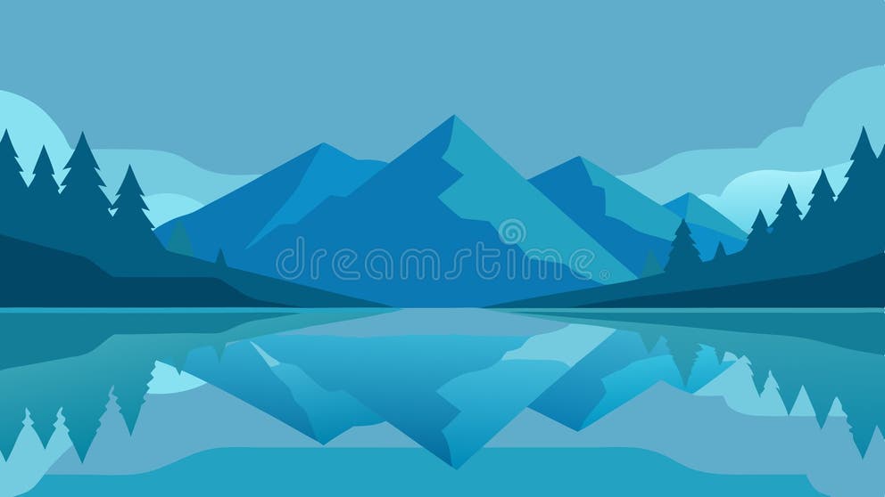 Reflection in Still Water a Serene Lake Where the Reflections are ...