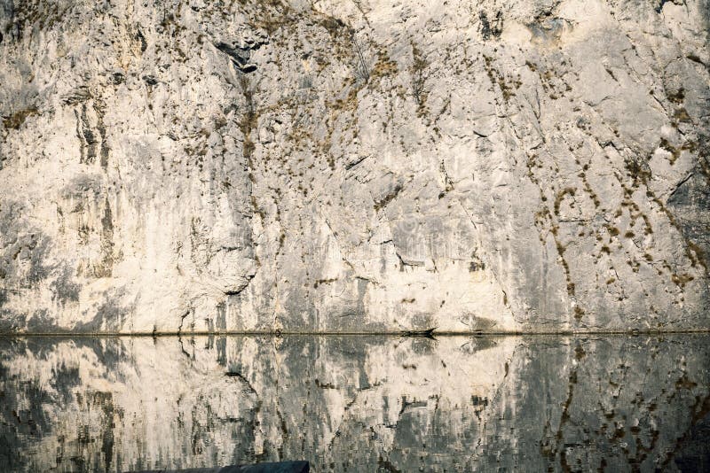 Reflection Stone Walls in the Water Stock Image - Image of view ...