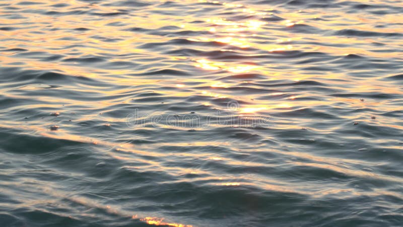 Reflection of Sun Rays in Sea Water. Smooth Surface of Sea Water, Calm ...