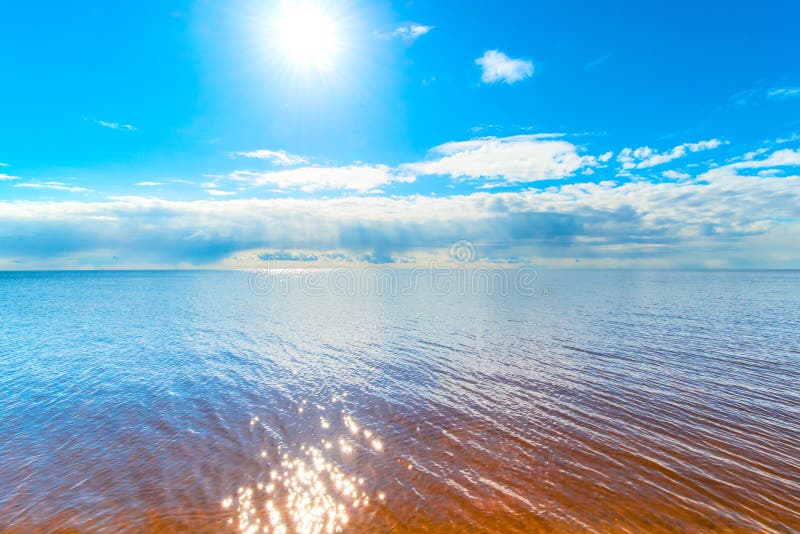 Reflection of the Sun on the Water Stock Image - Image of seascape ...