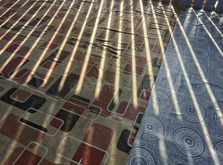 Reflection of Sunlight on the Floor from between the Railings Stock ...