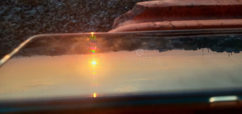 Reflection of Sunlight on the Phone Screen, Taken 20 July 2021 Stock ...