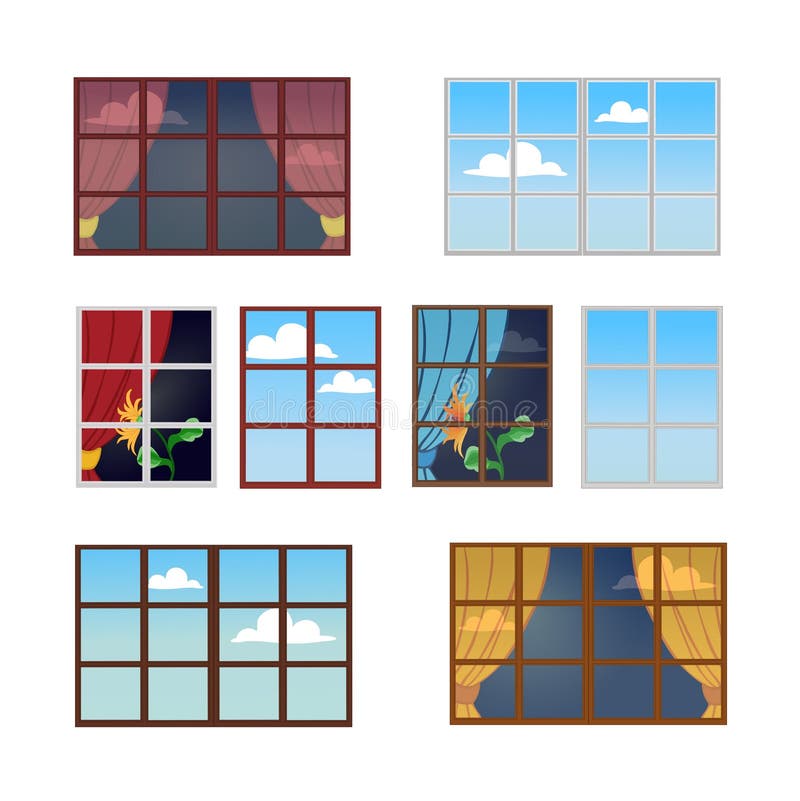 Sunny Window stock vector. Illustration of panel, rays - 36124856