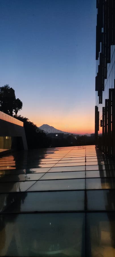 Reflection Sunrise Touching Trees Stock Image - Image of reflected ...