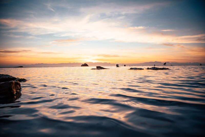 Sunrise Reflection on the Water Editorial Photo - Image of look, nature ...