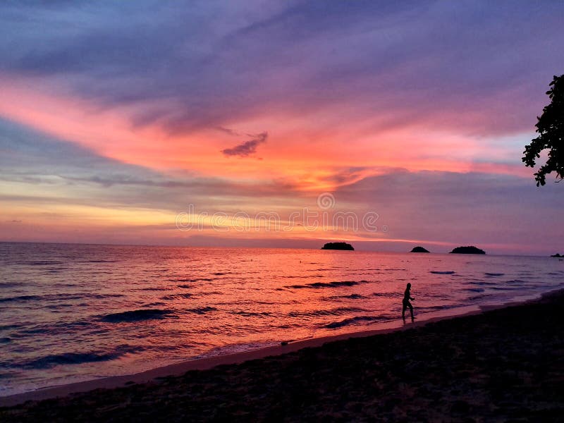 Reflection at sunset stock photo. Image of beach, sunset - 152402106