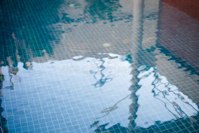 Reflection on Swimming Pool Surface. Stock Image - Image of nature ...