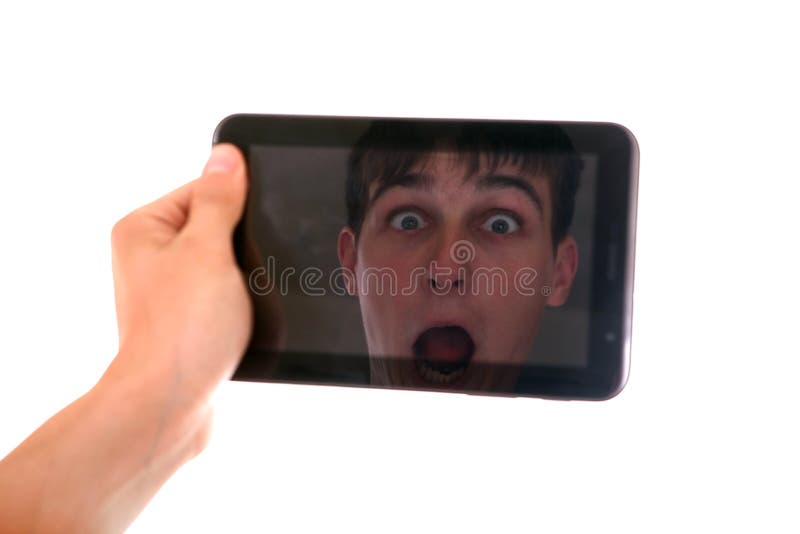 Reflection in Tablet Computer Stock Image - Image of display, palmtop ...