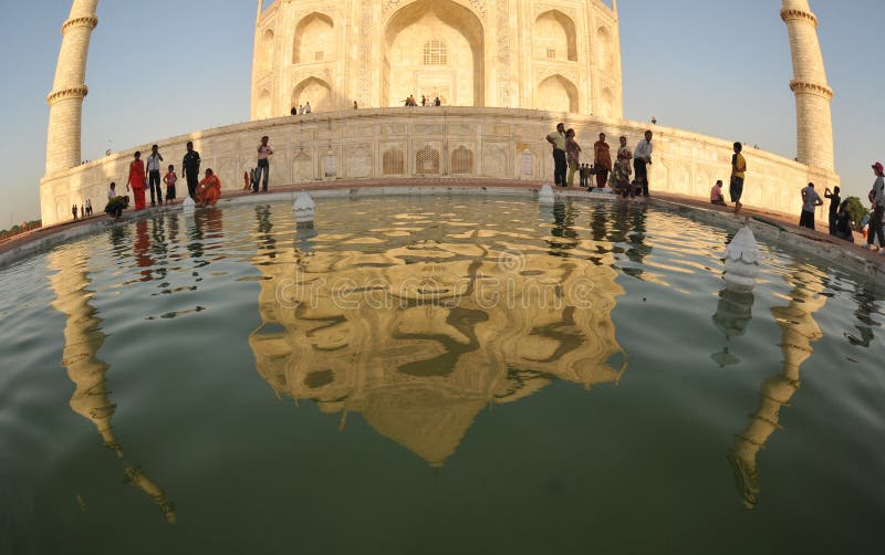 Reflection of Taj Mahal editorial stock image. Image of building - 11261739