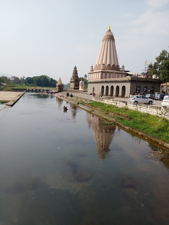 The Reflection of the Temple Seen in the Water from a Distance Looks ...