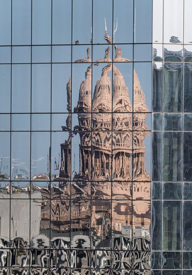 Intricate Reflections of the Texas State Capitol Building on a ...