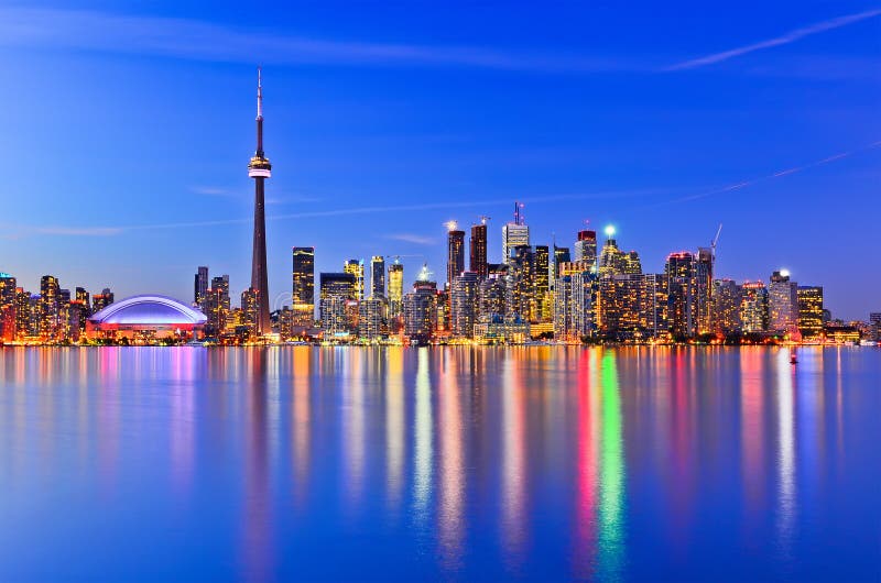 Toronto Skyline in Ontario, Canada. Stock Photo - Image of clear ...